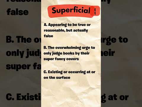 Word of the Day: Superficial โ Meaning & Examples Explained! #vocabulary #SAT #satvocabulary
