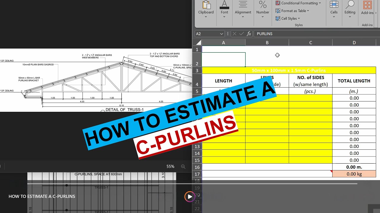C-PURLINS Estimate #howto
