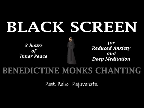 BENEDICTINE MONKS | GREGORIAN CHANTS | TRANCE MEDITATION + BLACK SCREEN for Inner Peace [ASMR] [REM]