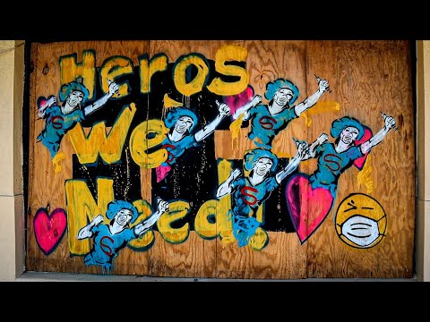 Paintings of Hope Displayed on Boarded Up Places in Closed New Orleans | Frenchmen Street
