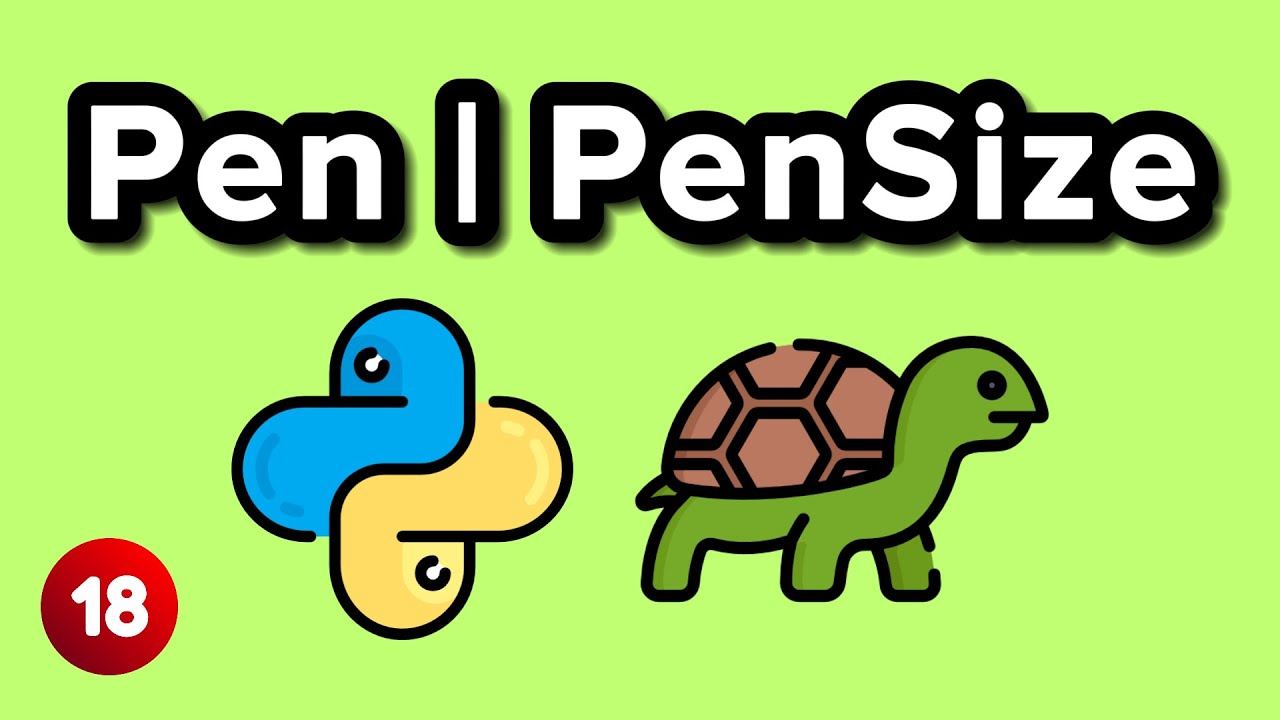 PenSize and Pen Functions - Turtle Graphics Tutorial 18