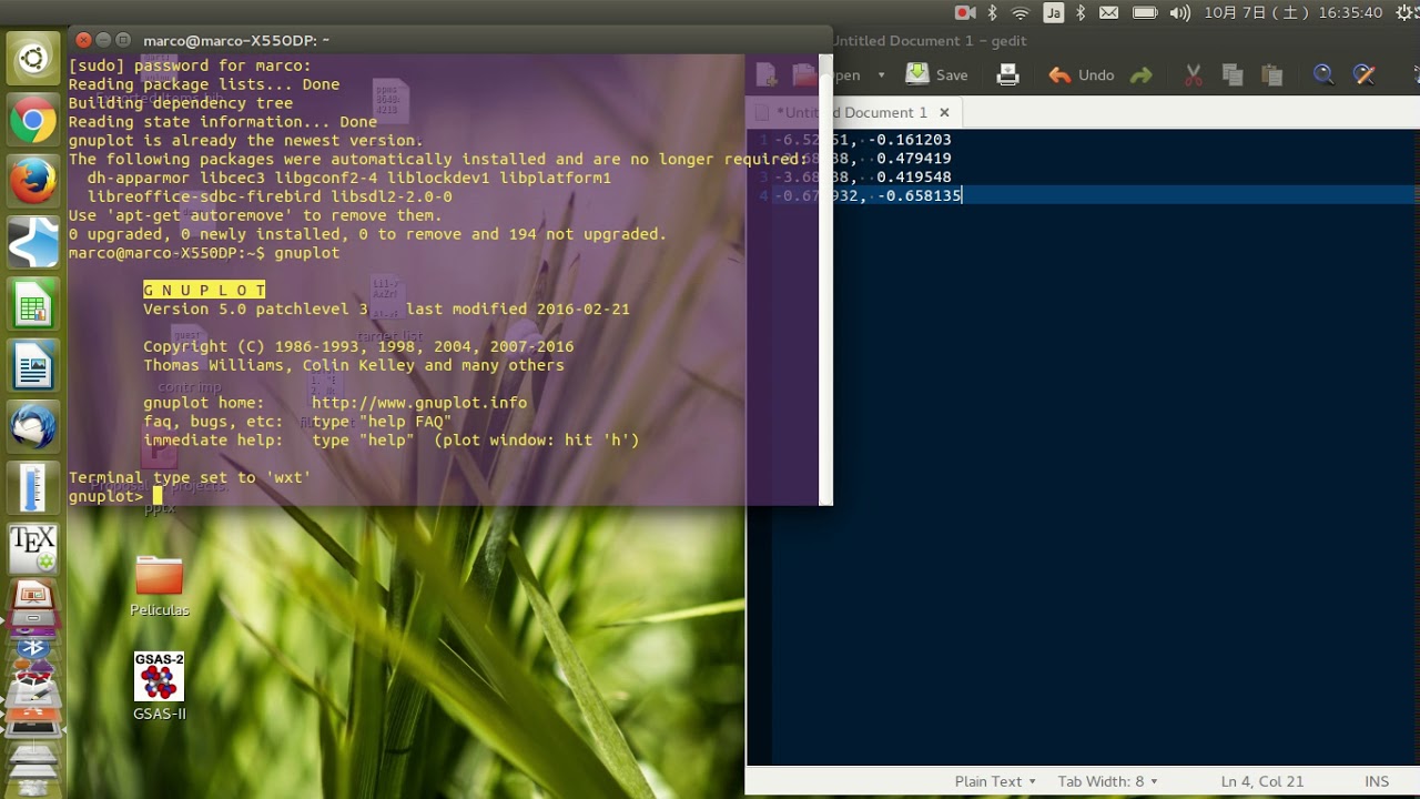 #1 Installing gnuplot in ubuntu