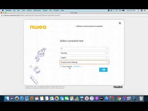 NWEA Practice Test Session