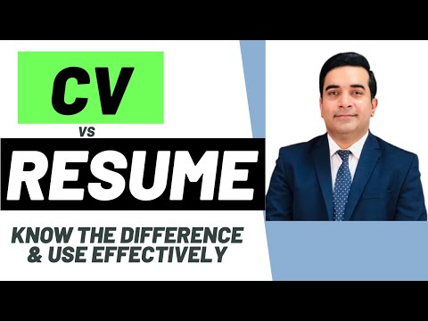CV vs RESUME | Difference Between CV & RESUME in Urdu/Hindi | Waqas Shabbir Siyal