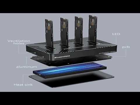 Blueendless 4 bay m2 SSD docking station Type C USB3.1 10Gbps m.2 NVME SATA ngff dual prot