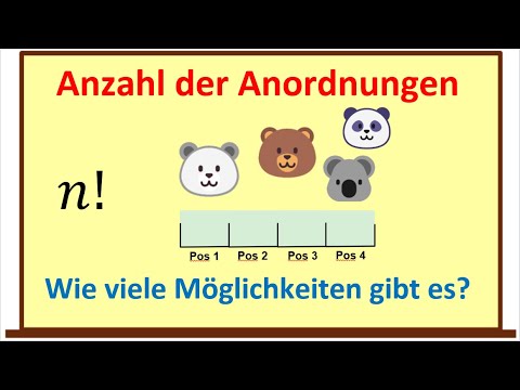 Kombinatorik - Anzahl der Anordnungen von n Elementen - n! - Fakultät - Herleitung und Erklärung