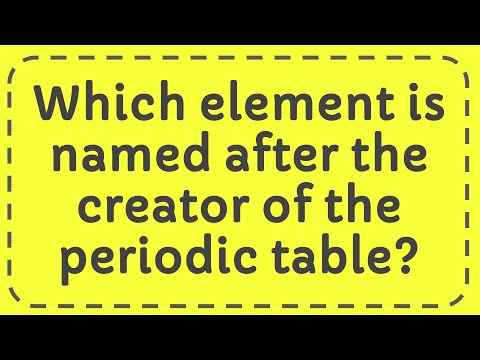 Which element is named after the creator of the periodic table?