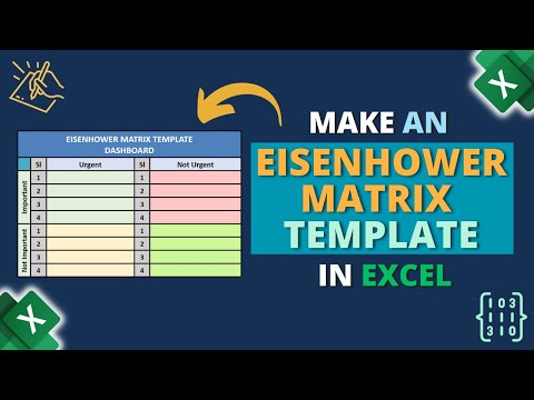 How to Make an Eisenhower Matrix Template in Excel