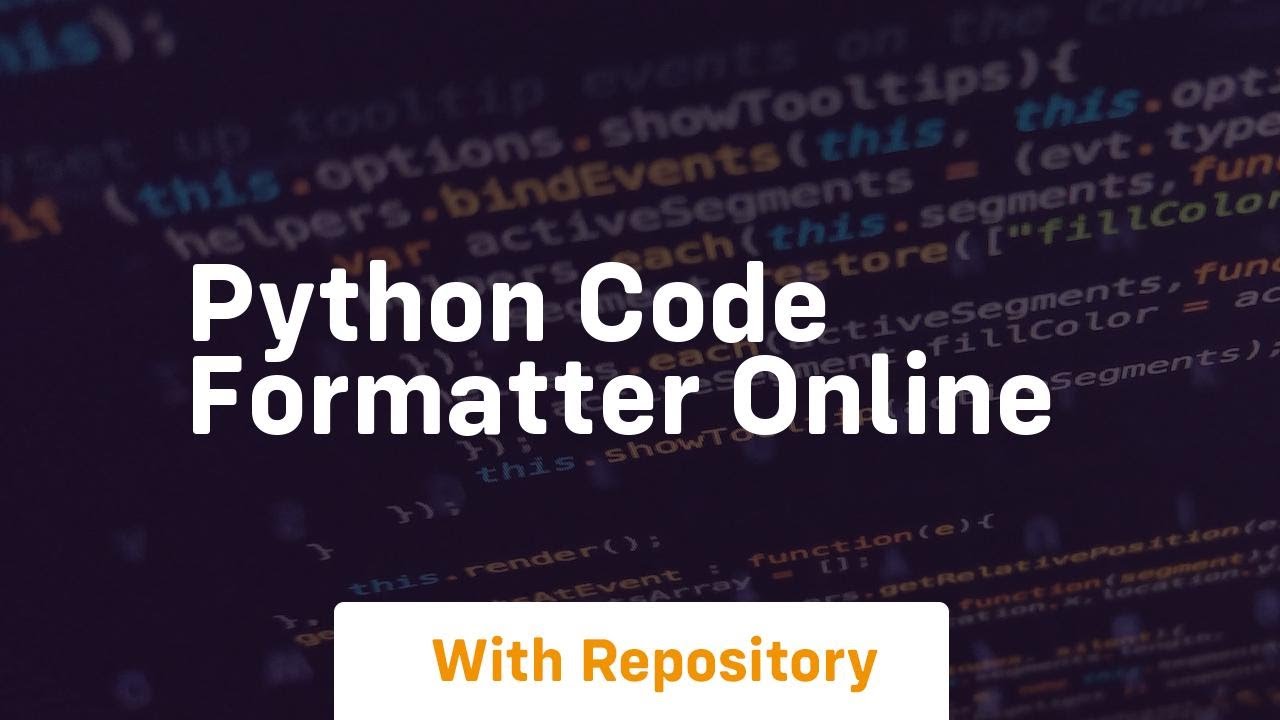 python code formatter online