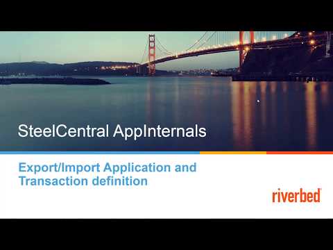 Export and Import Applications and Transactions Definition