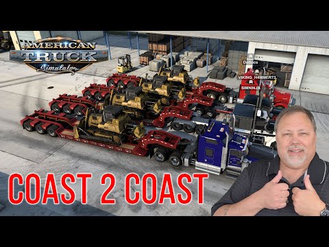 American Truck Simulator Coast to Coast Map Mod Livestream
