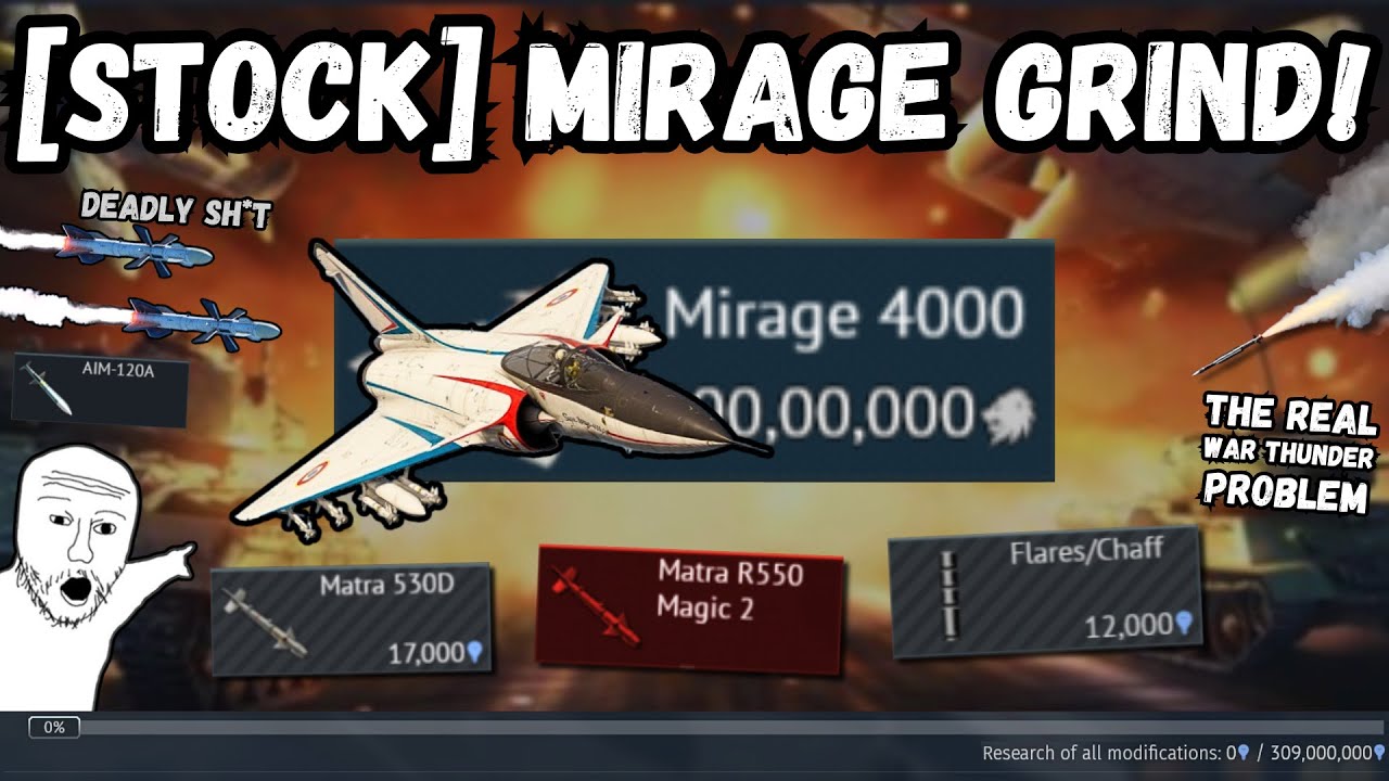 [STOCK] Mirage 4000 Grind becomes the WORST...💀(That's why We HATE War Thunder) | PAINFUL EXPERIENCE