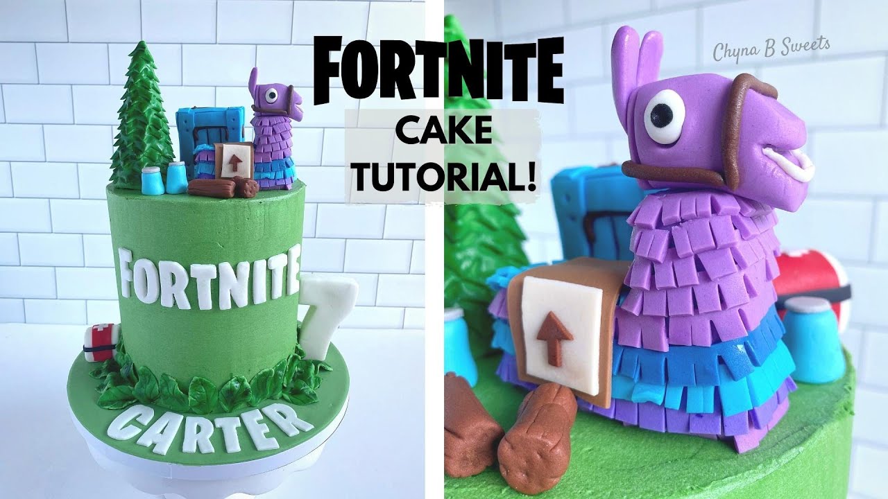 FORTNITE CAKE TUTORIAL! | Loot Llama Cake Topper Tutorial | ChynaBsweets