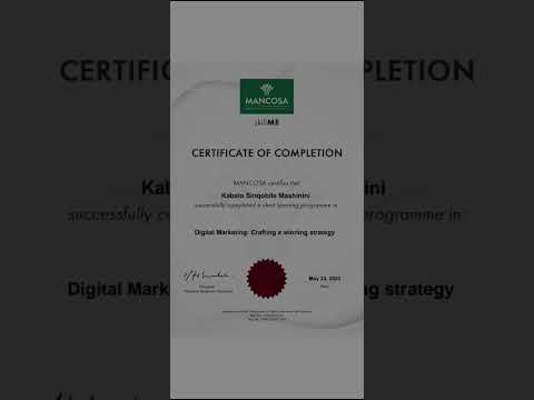 FINALLY I GOT MY CERTIFICATE FROM MANCOSA!!!. #shorts#explorepage