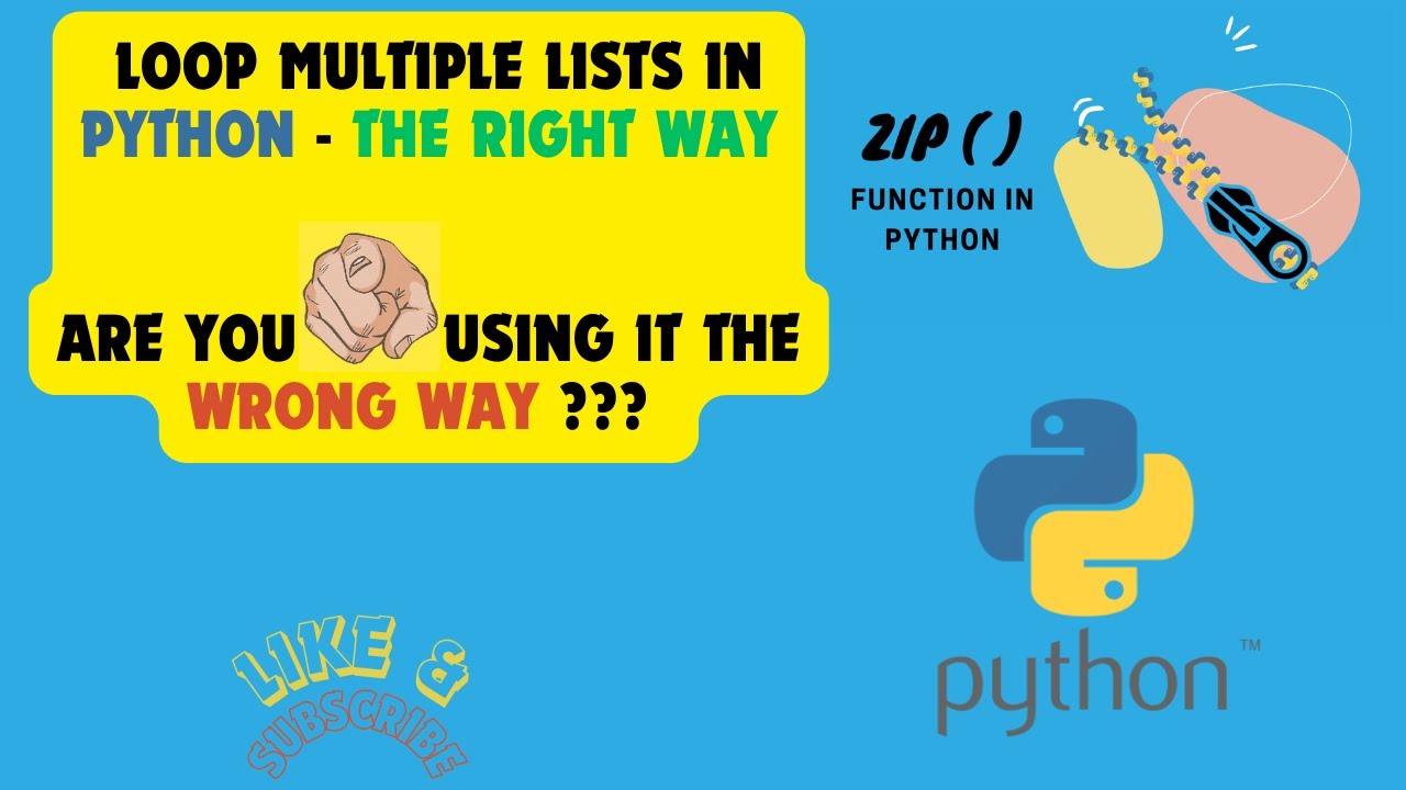 Python tips & tricks : looping multiple lists in python | zip function in python | Python Tutorials