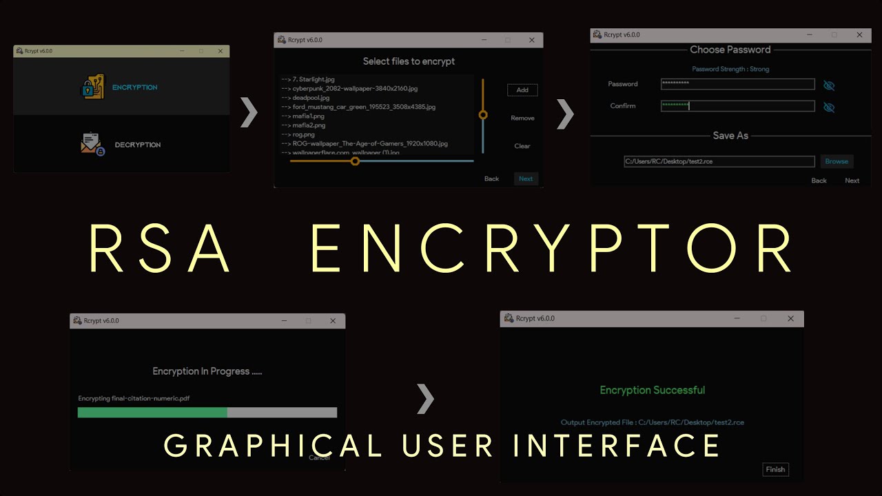 RCrypt: RSA Encryption Software (Graphical User Interface)