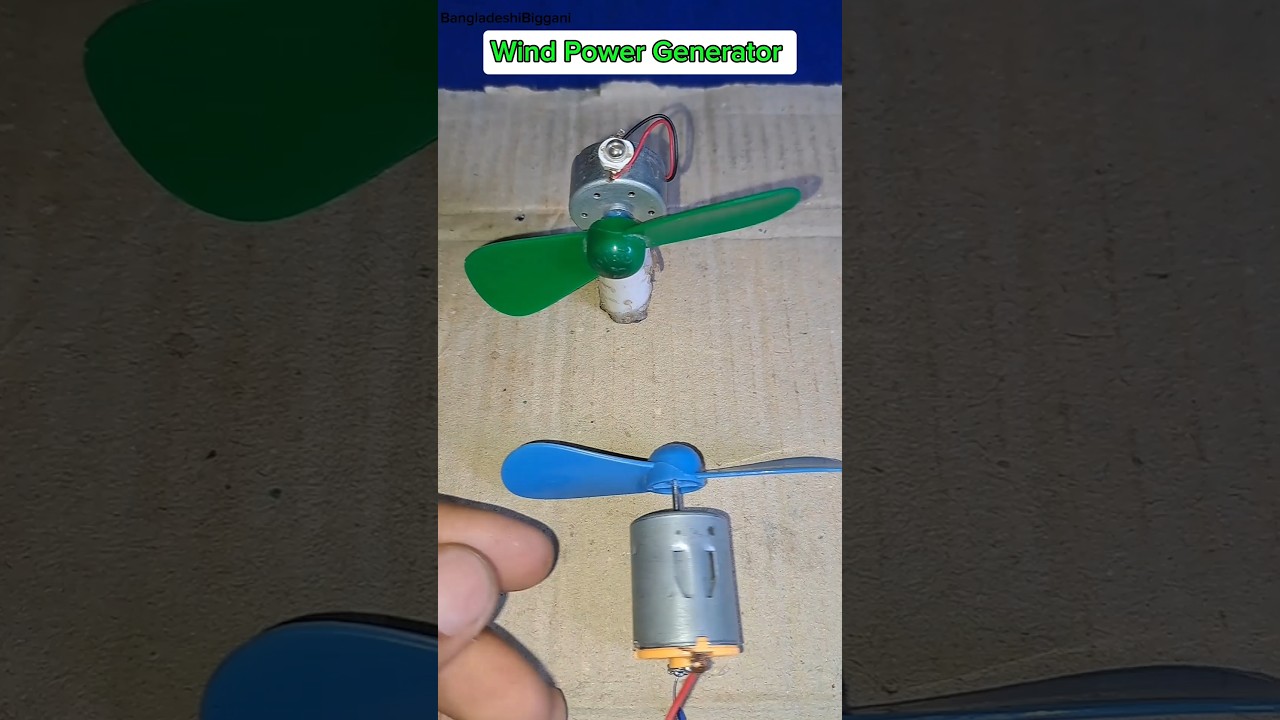 Wind Power Generator • Dc Motor #dcmotor #tech #generator #youtubeshorts