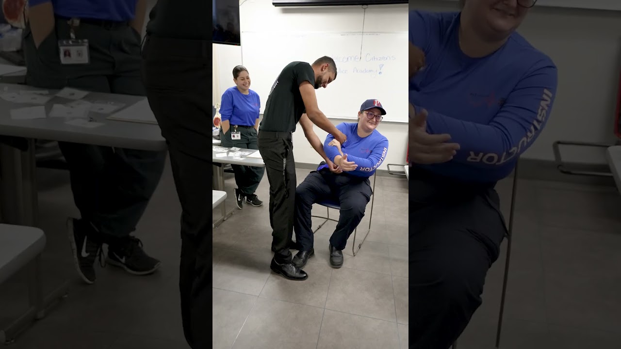 Citizen’s Police Academy! They learned CPR, firearm safety, K9 demos, & real-life police scenarios.