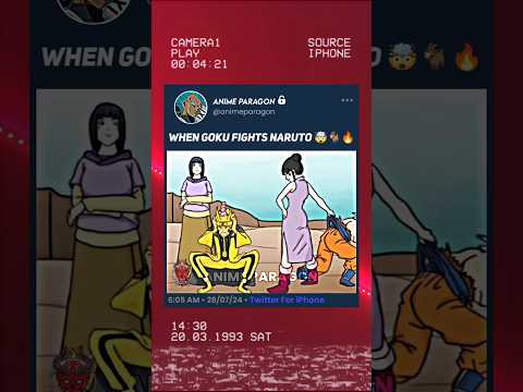 When Goku Fights Naruto ???????????? #dragonball #naruto #goku #anime #shorts