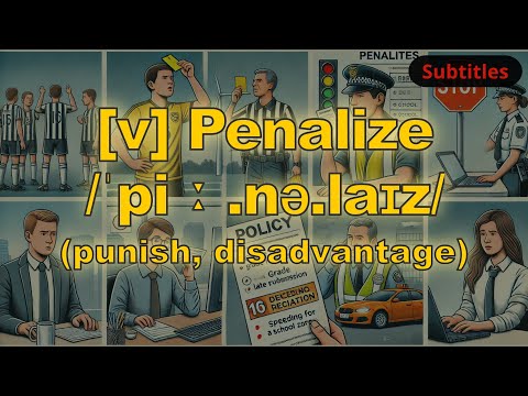 [v] Penalize meaning (punish, disadvantage) with 5 examples
