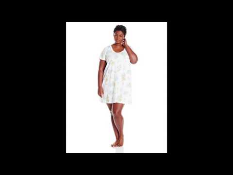 Carole Hochman Women's Plus-Size Printed Sleepshirt, Butterfly Garden, 1X