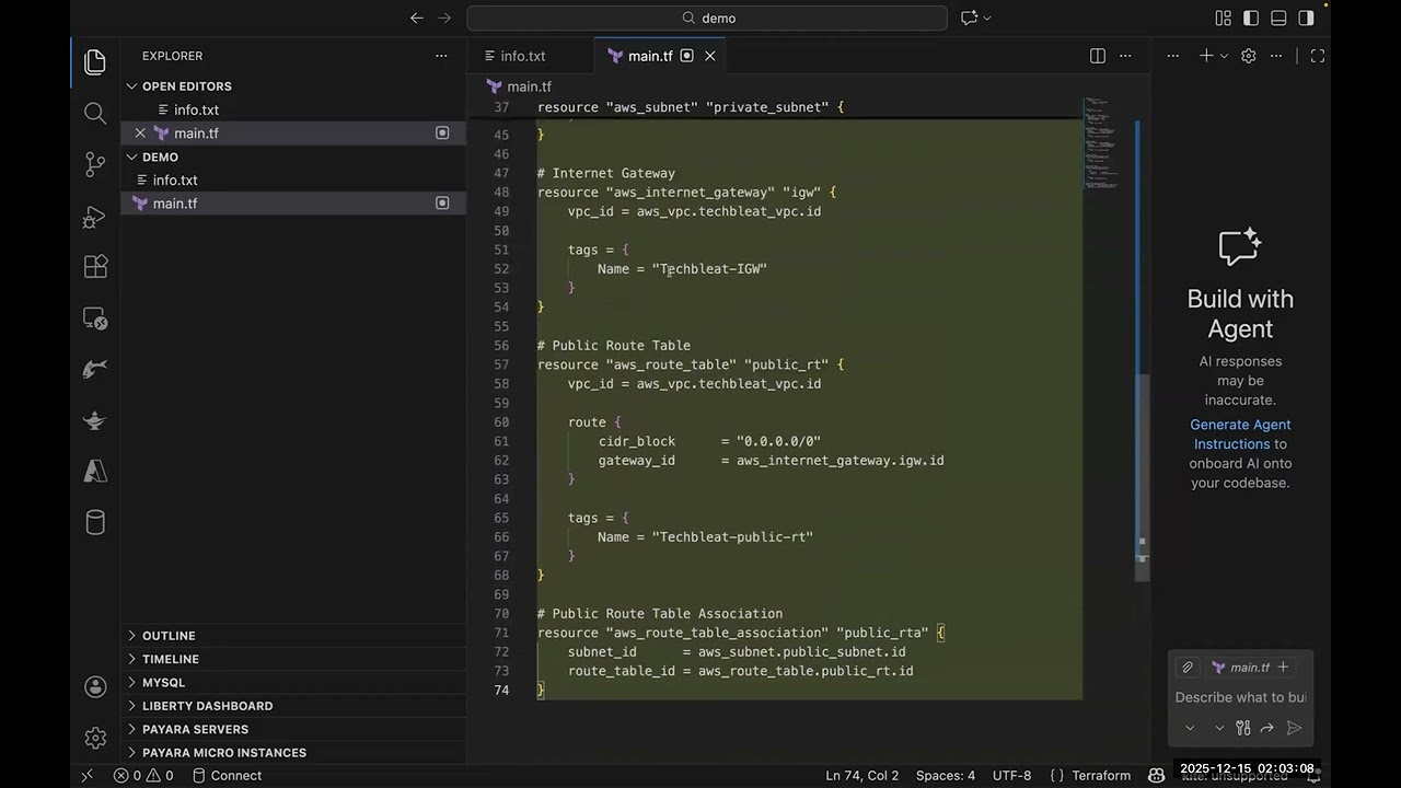 Class 17(B): Using  Github Copilot to Generate Terraform Code  [ To  Create a Cloud Network ]