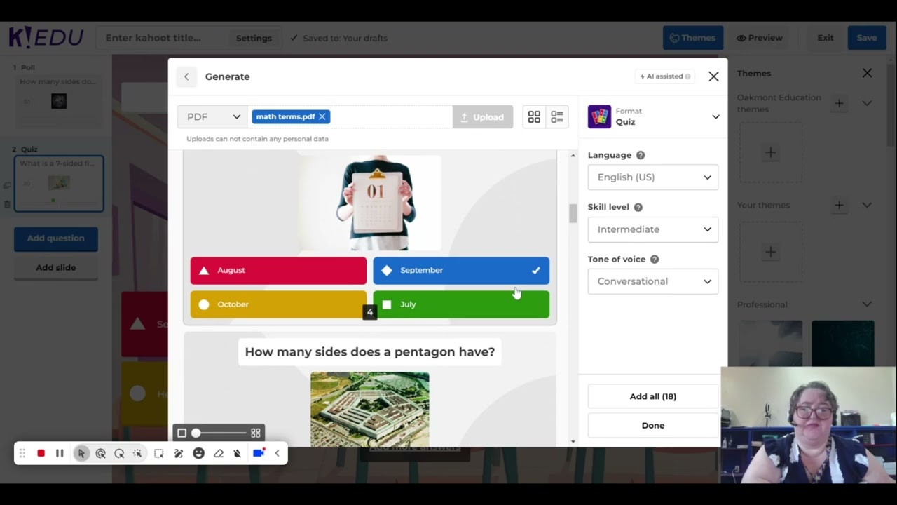 Tech Tip Kahoot from Slides with AI