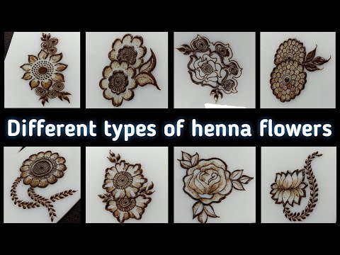 Different types of henna flowers (part-1) || simple flower designs