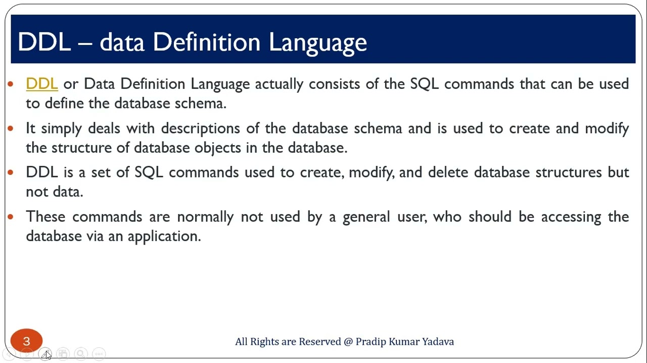 Difference Between DDL and DML Command in SQL