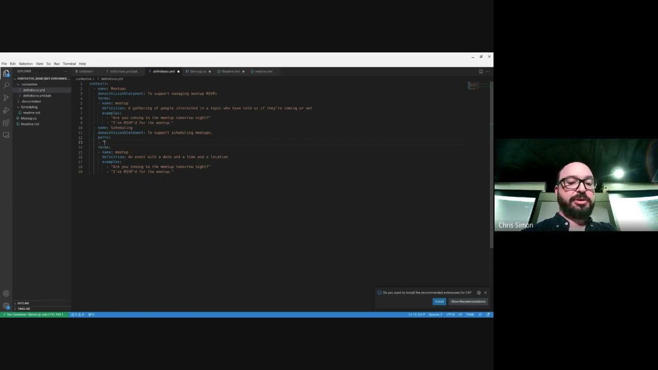 Living Ubiquitous Language Documentation with Contextive (Chris Simon)