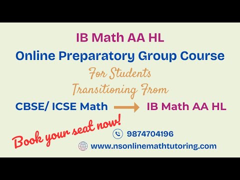 IB Math AA HL Online Preparatory Group Course YouTube Starts From April 2025. Enroll Now!