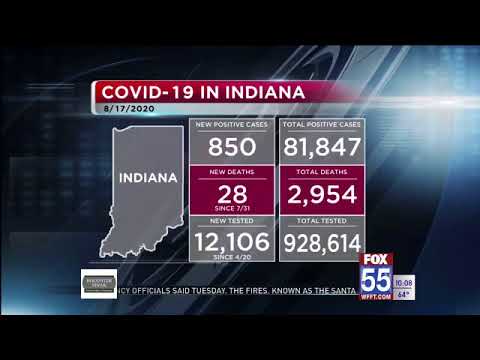 Indiana coronavirus cases increase to 81,847; 2,954 deaths