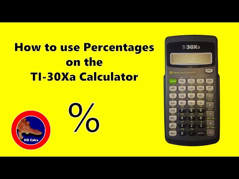 How to calculate percentages and determine taxes and discounts on the TI-30Xa Calculator