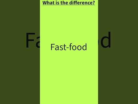 Fast food or Fast-food? What's the difference? #learnenglish #englishphrases
