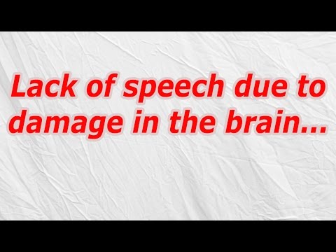 Lack of speech due to damage in the brain (CodyCross Crossword Answer)