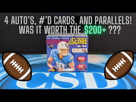 2024 Panini Score Football Hobby Box Review. $200+!!! Should we EXPECT more?!