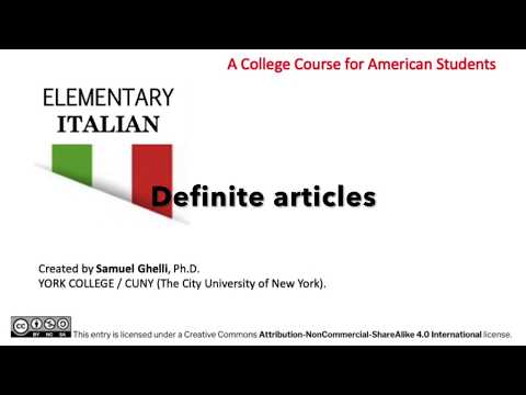 Italian definite articles