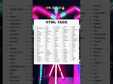 Learn ALL HTML Tags Fast With This Amazing Visual Guide Cheatsheet!