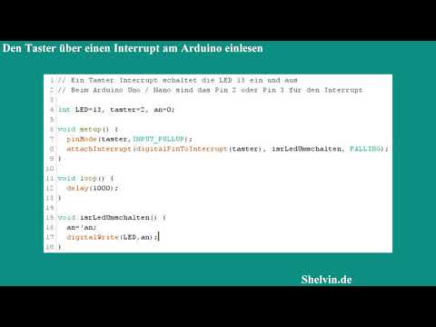 Arduino Tutorial #3 – Taster mit einem Interrupt einlesen | Shelvin ...