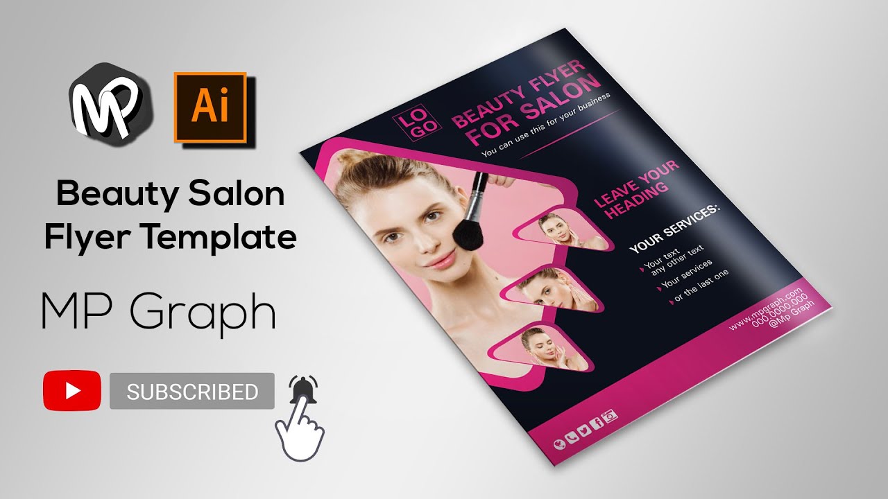 How to Create Beauty Salon Flyer or Poster in Illustrator