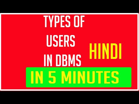 Dbms User Types In Hindi | DBMS user types | DBMS-types of users | Types of DBMS users in database