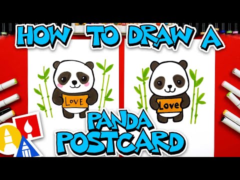 How To Draw A Panda Postcard