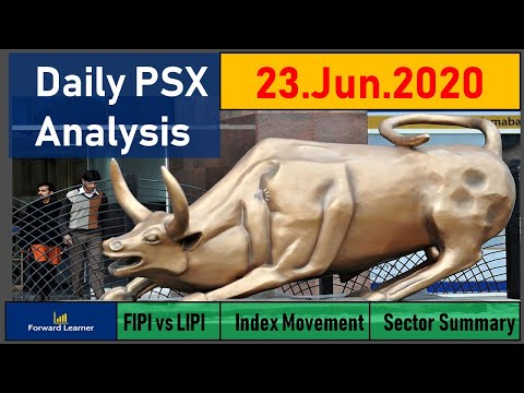 Daily PSX Analysis 23.06.2020 | FIPI vs LIPI | Index Movement | Trading Summary
