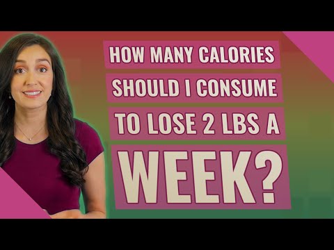 How many calories should I consume to lose 2 lbs a week?