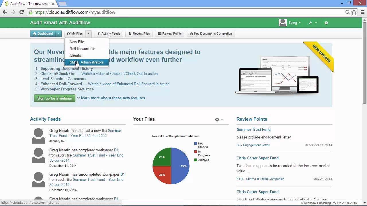 Auditflow Getting Started - Adding Administrators