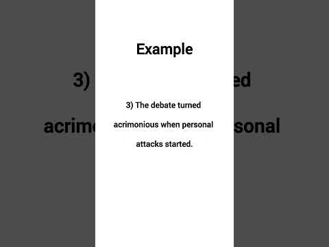 Word of the day/Acrimonious #englishvocabulary #antonyms #synonyms #vocabs #learnanewwordtoday