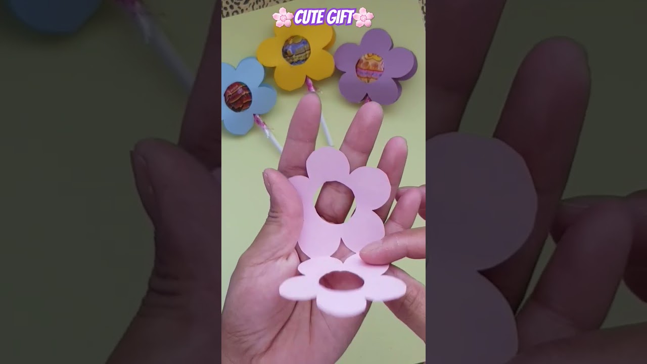 Flower Lollipop Gift Ideas 🌸 #craft #flowers #flowerlollipop #giftideas #shorts #craftideas