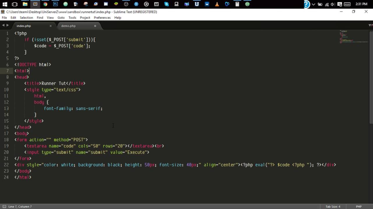 How to execute PHP code from a form (SIMPLE)