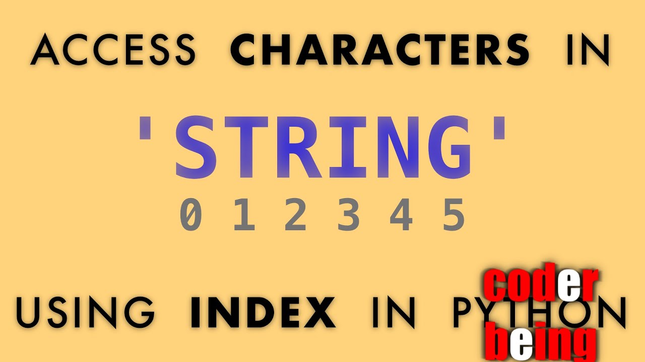 Python String - Access characters using index