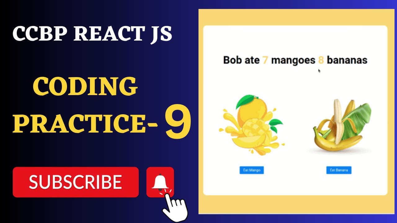Debugging Fruits Counter | Coding Practice 9 | REACT JS | NxtWave | CCBP 4.0